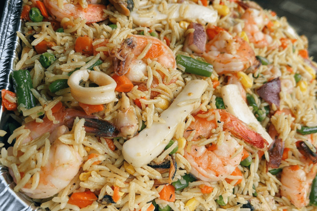 Seafood Basmati Fried Rice - Momj3kitchen